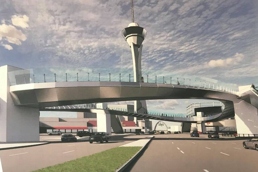 Pedestrian Bridge Planned For North Strip (Las Vegas Blvd/Sahara) ($27 ...